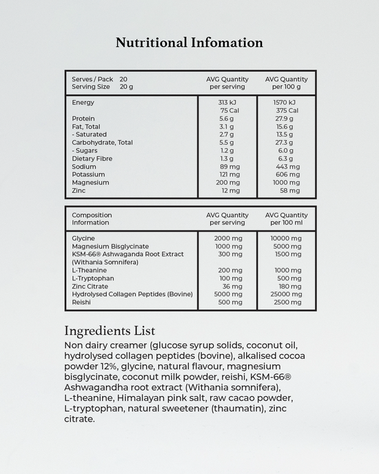 ReCharge Collagen Hot Chocolate | Nighttime Sleep & Recovery Aid – Rhise™